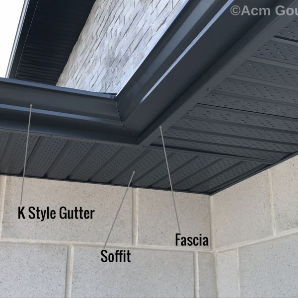 K style 5 inch Aluminum Gutters - ACM Gouttières
